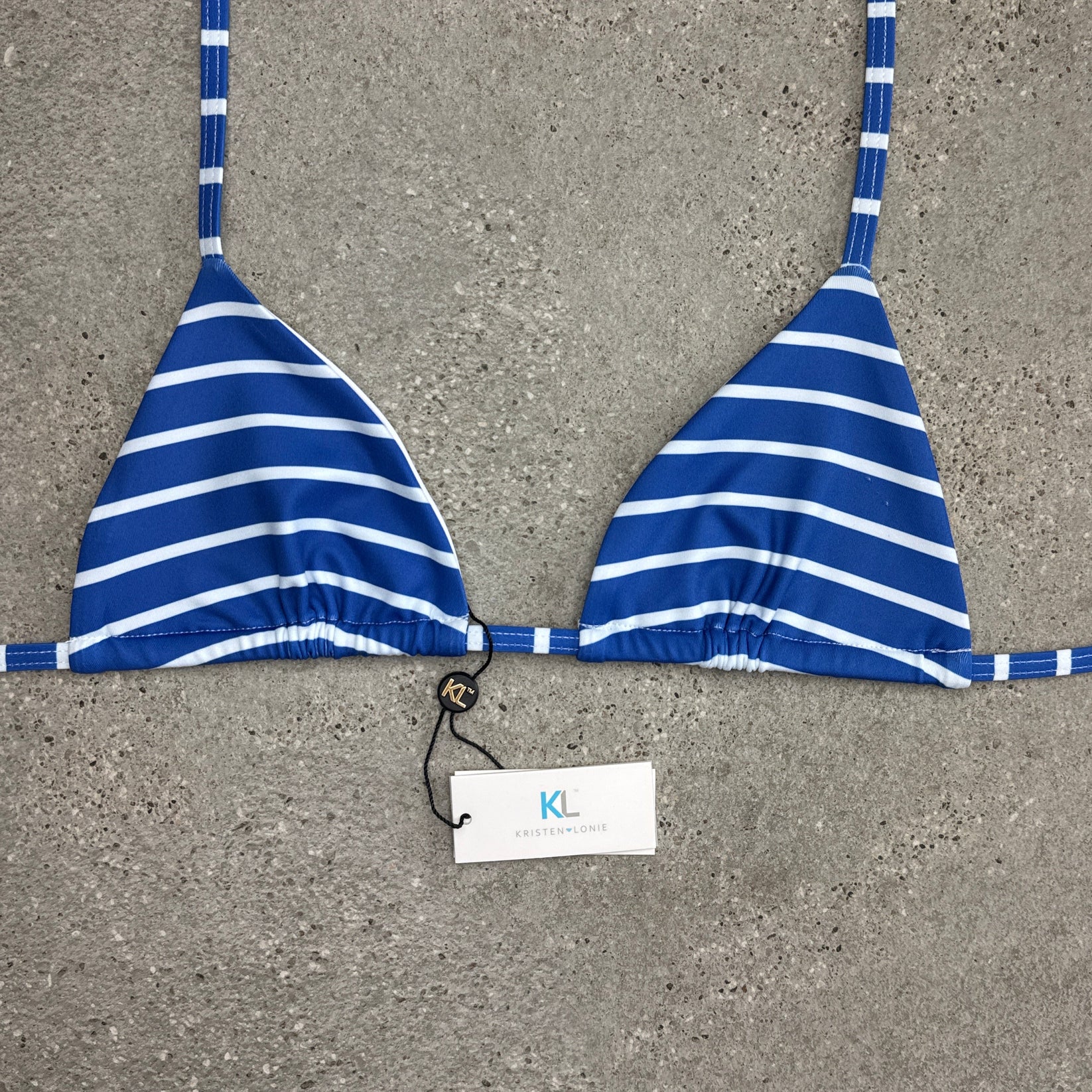 Nautical (Blue) Bikini Top – Kristen Lonie Swimwear