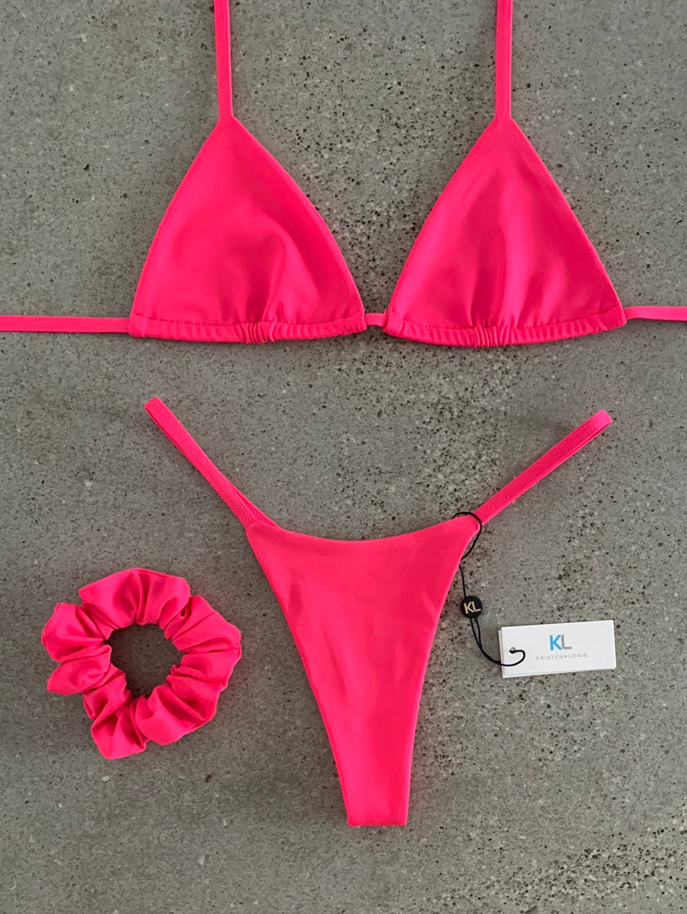 Electric Pink Bikini Top – Kristen Lonie Swimwear
