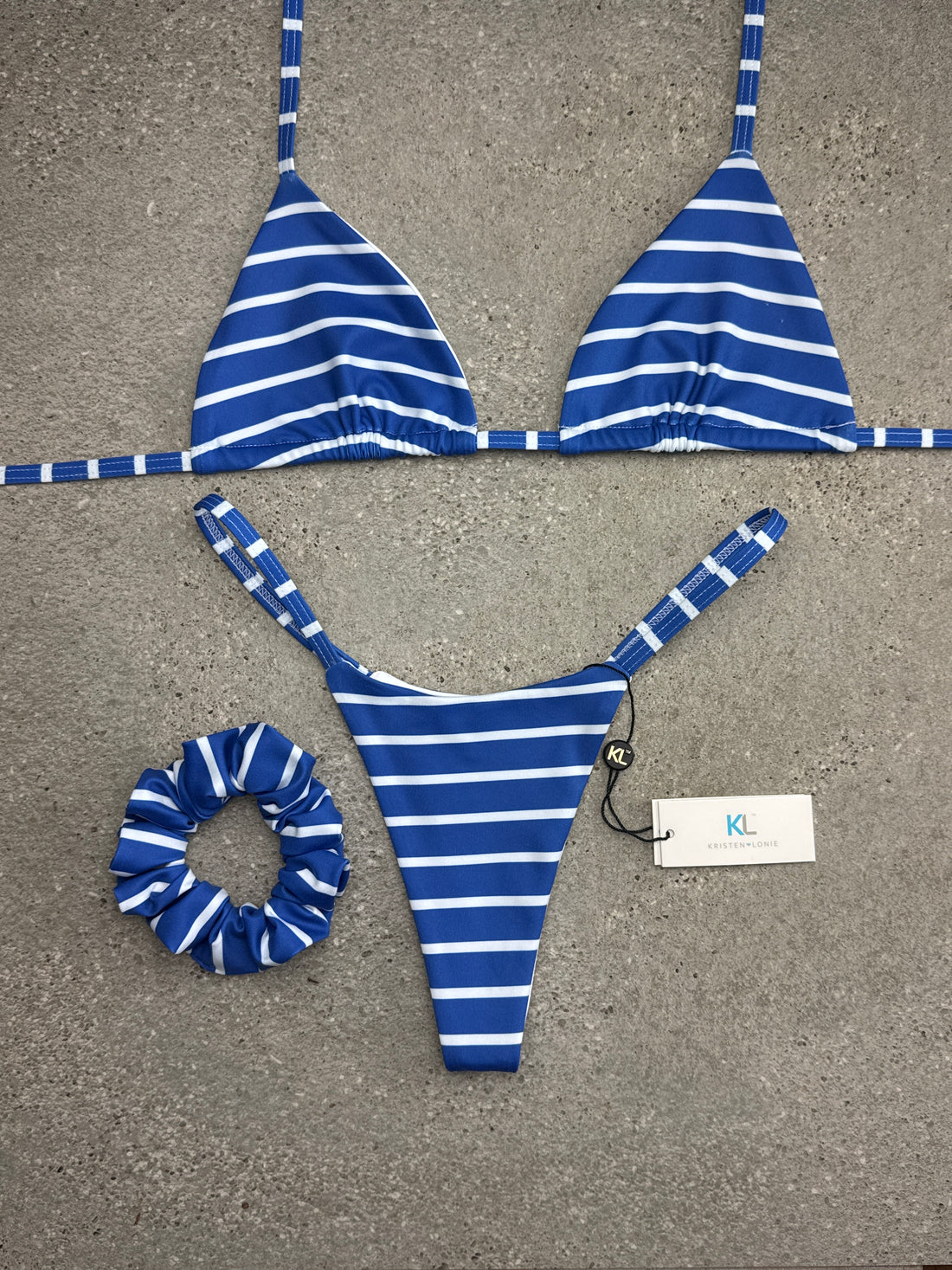 Nautical (Blue) Bikini Top – Kristen Lonie Swimwear