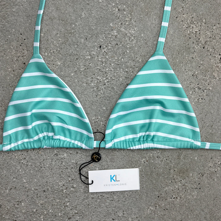 Nautical (Mint) Bikini Top – Kristen Lonie Swimwear
