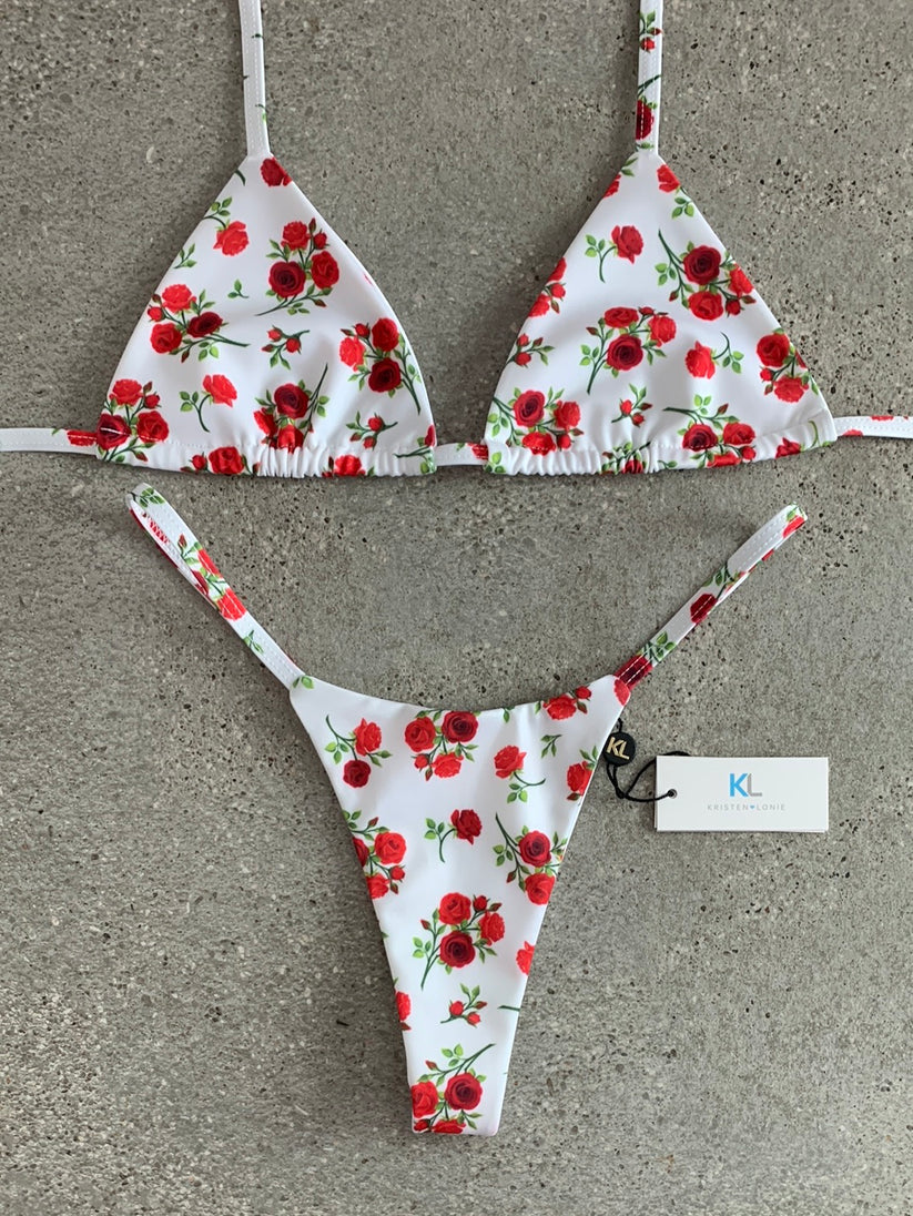 Roses & Romance Bikini Top – Kristen Lonie Swimwear