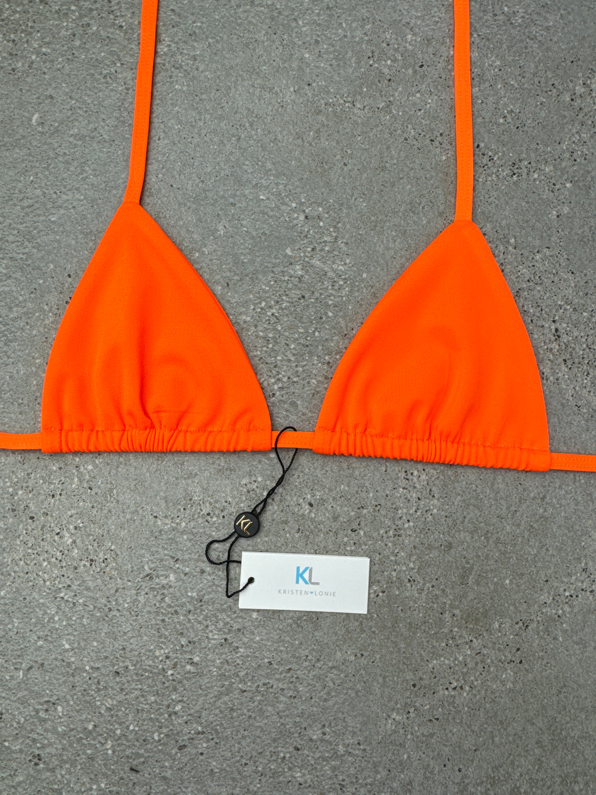 Neon Orange Bikini Top – Kristen Lonie Swimwear