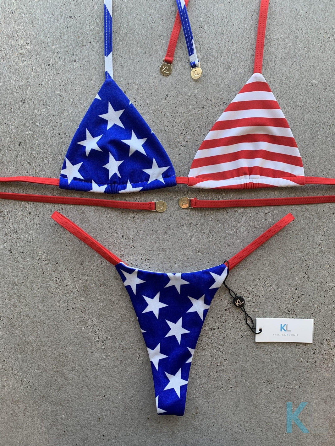 Flag Bikinis – Kristen Lonie Swimwear